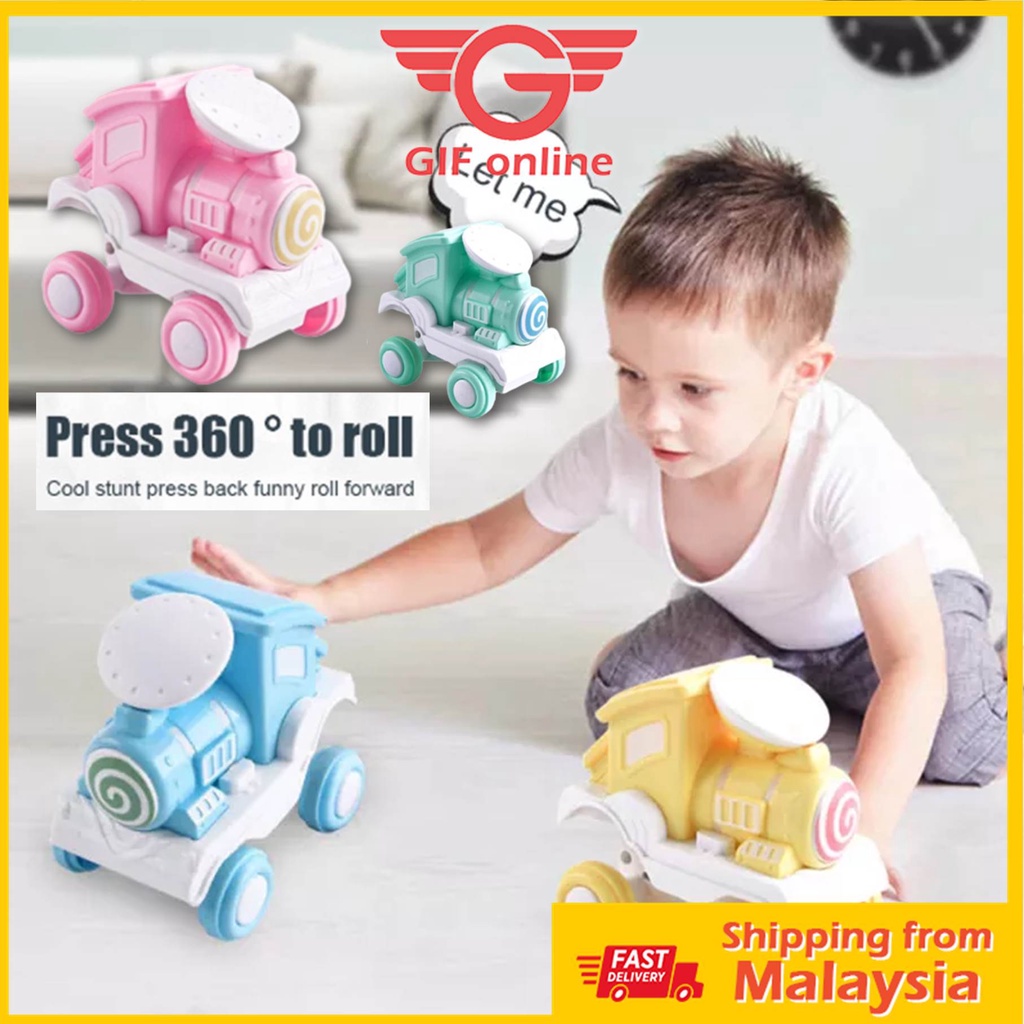 GIFONLINE 360 Degree Toy Train Stunt Press Rolling Inertia Car Toy for ...