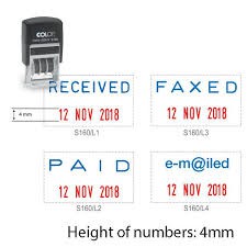COLOP Printer S160/L1, L2, L3, L4 Custom Dater /DATE STAMP (Available for single colour or 2 ...