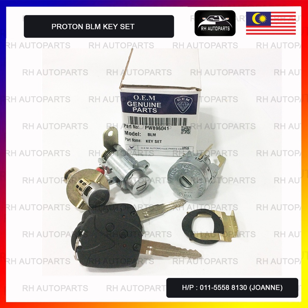 Proton Saga BLM FLX Key Set Starter Switch Kunci Start Kereta Lock ...