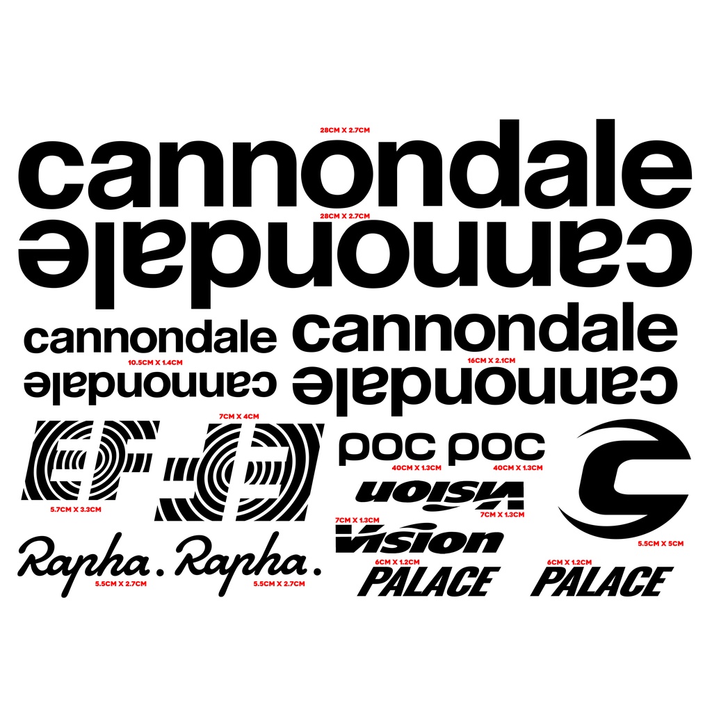 New Cannondale 17pcs road bike frame bicycle sticker rapha ef education ...