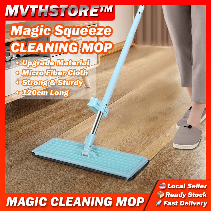 Magic Squeeze Flat Mop Hand Free Washing Mop For Home Kitchen House ...