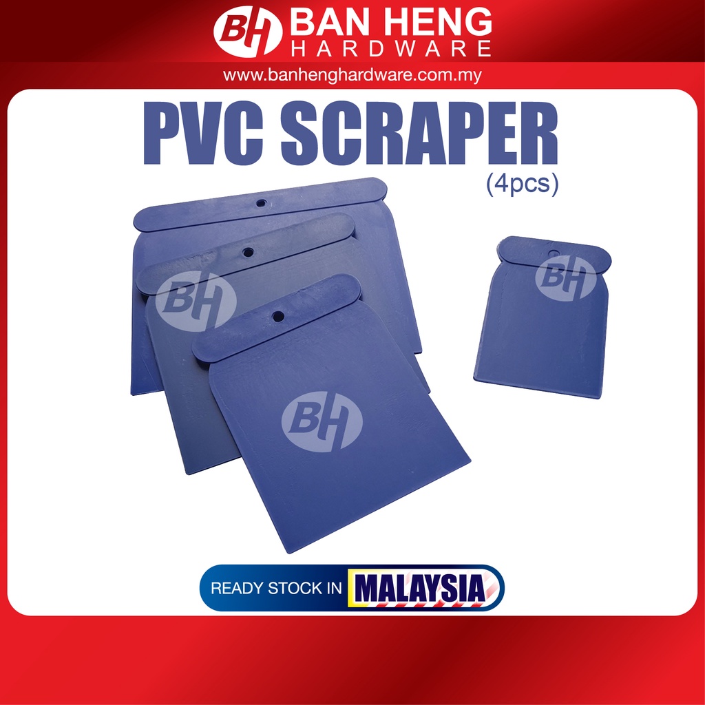 Plastic PVC Scraper set (4 PCS) | Shopee Malaysia