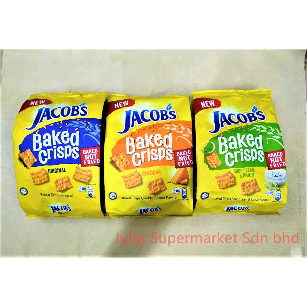 Jacob's Biscuit Baked Crips Biscuit 229Gm Original - Cheddar - Sour Cream&Onions | Shopee Malaysia