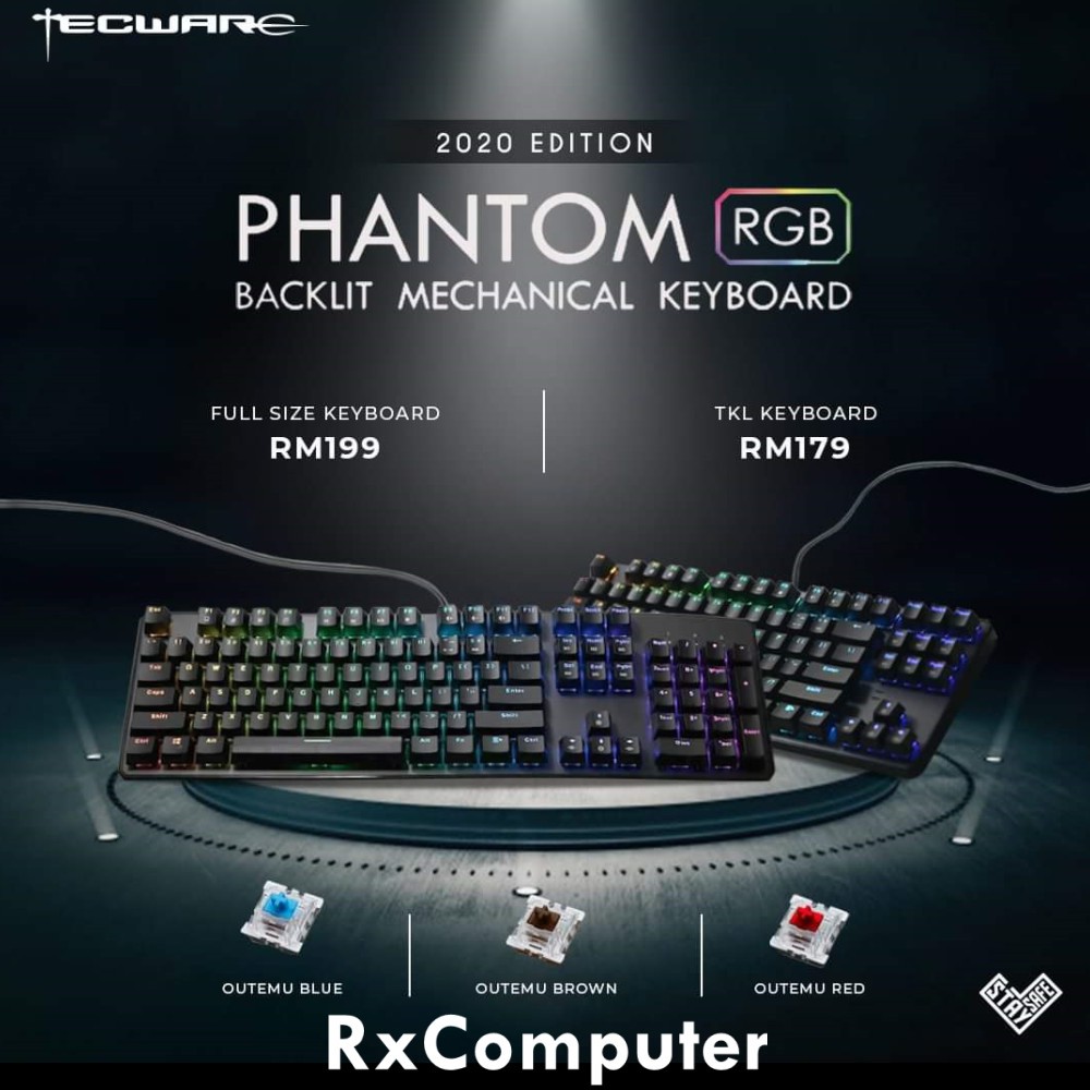 TECWARE PHANTOM 2020 FULL SIZE 104 KEY / TKL 84 KEY OUTEMU MECHANICAL ...