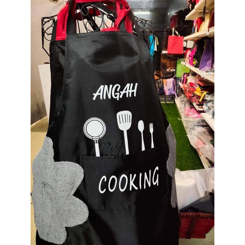 🔥Apron Viral|Apron Cetak Logo|Apron Letak Nama|Apron Kedai Makan🔥 ...
