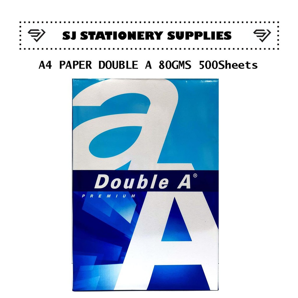 A4 PAPER DOUBLE A 80GMS 500SHEETS/ KERTAS A4/ KERTAS PUTIH/ DOUBLE A ...
