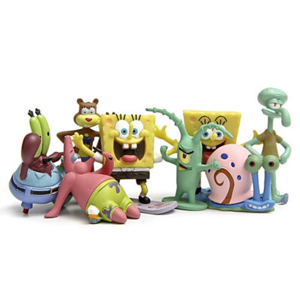 8pcs Spongebob Squarepants Patrick Star Squidward Tentacles PVC Figure ...