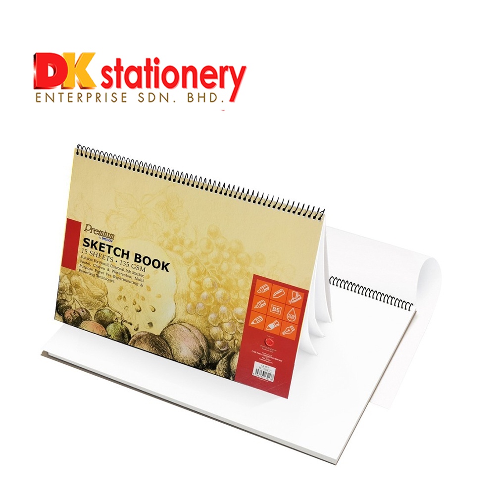 Sketch Book 135 Gsm 15 Sheet's I B5 / A4 / B4 | Shopee Malaysia
