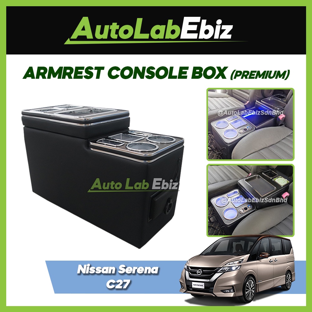 Armrest Console Box Nissan Serena C27 (Premium) with LED Atmosphere Light | Shopee Malaysia
