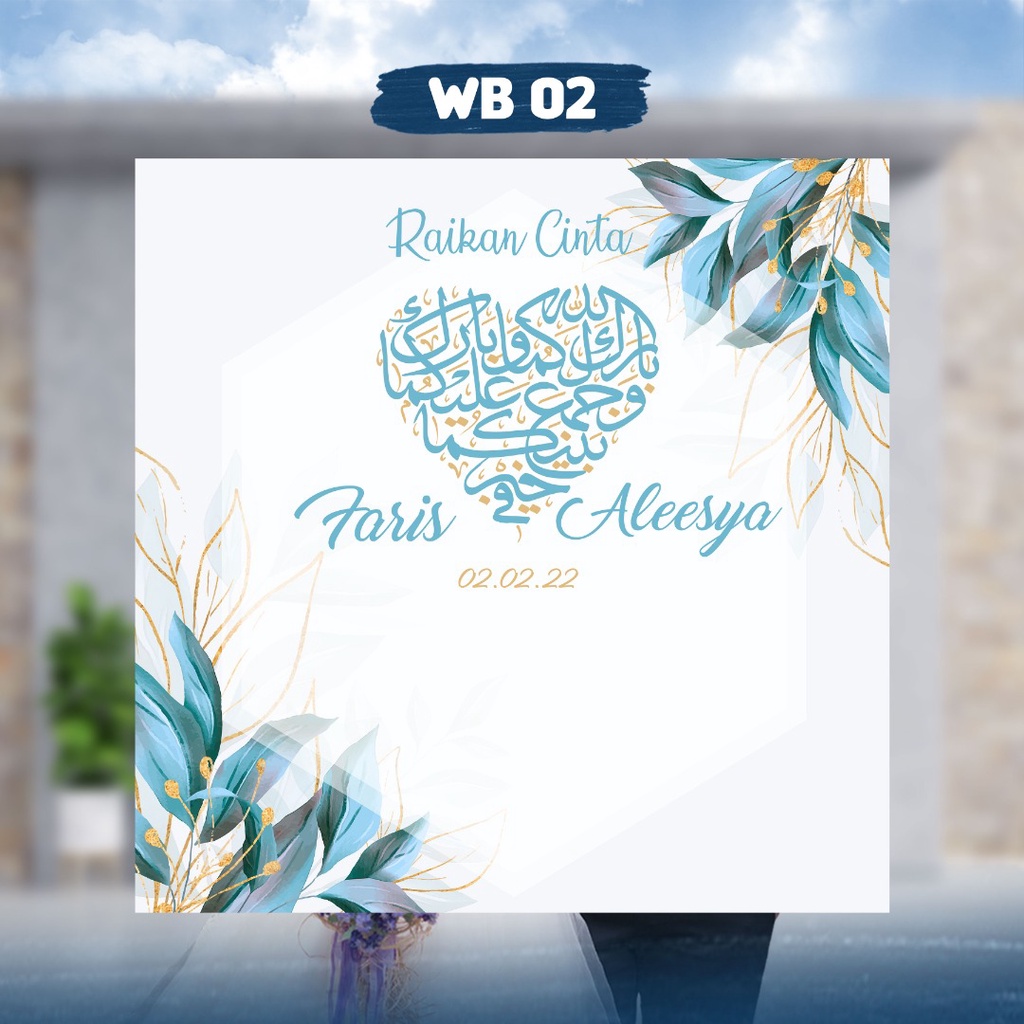 Backdrop 3D Eksklusif untuk Majlis Kahwin: Banner Wedding dengan ...