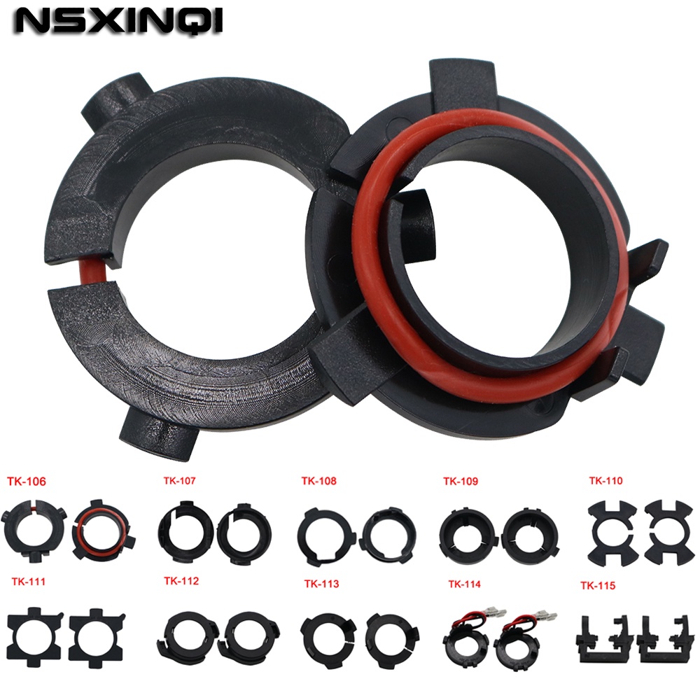 2pcs H7 LED Headlight Bulb Base Retainer Holder Adapter Socket Headlamp ...