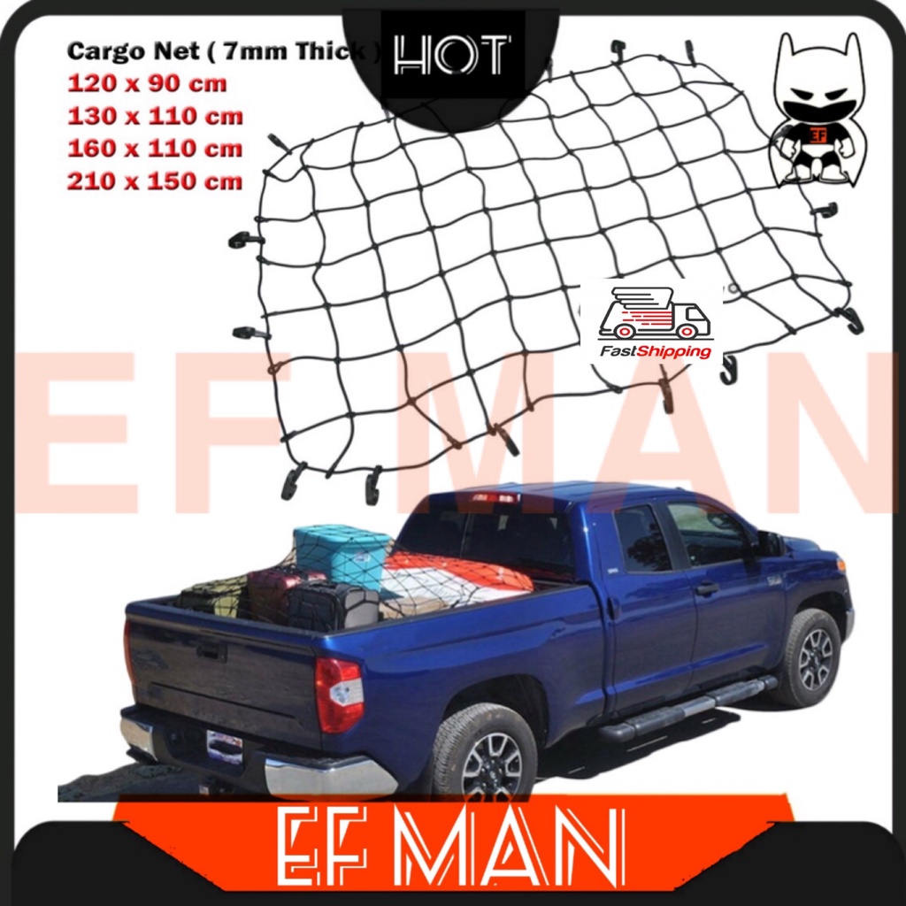 4x4 Cargo Net Luggage Rack Pickup Bed RV Camping Motor Helmet ...