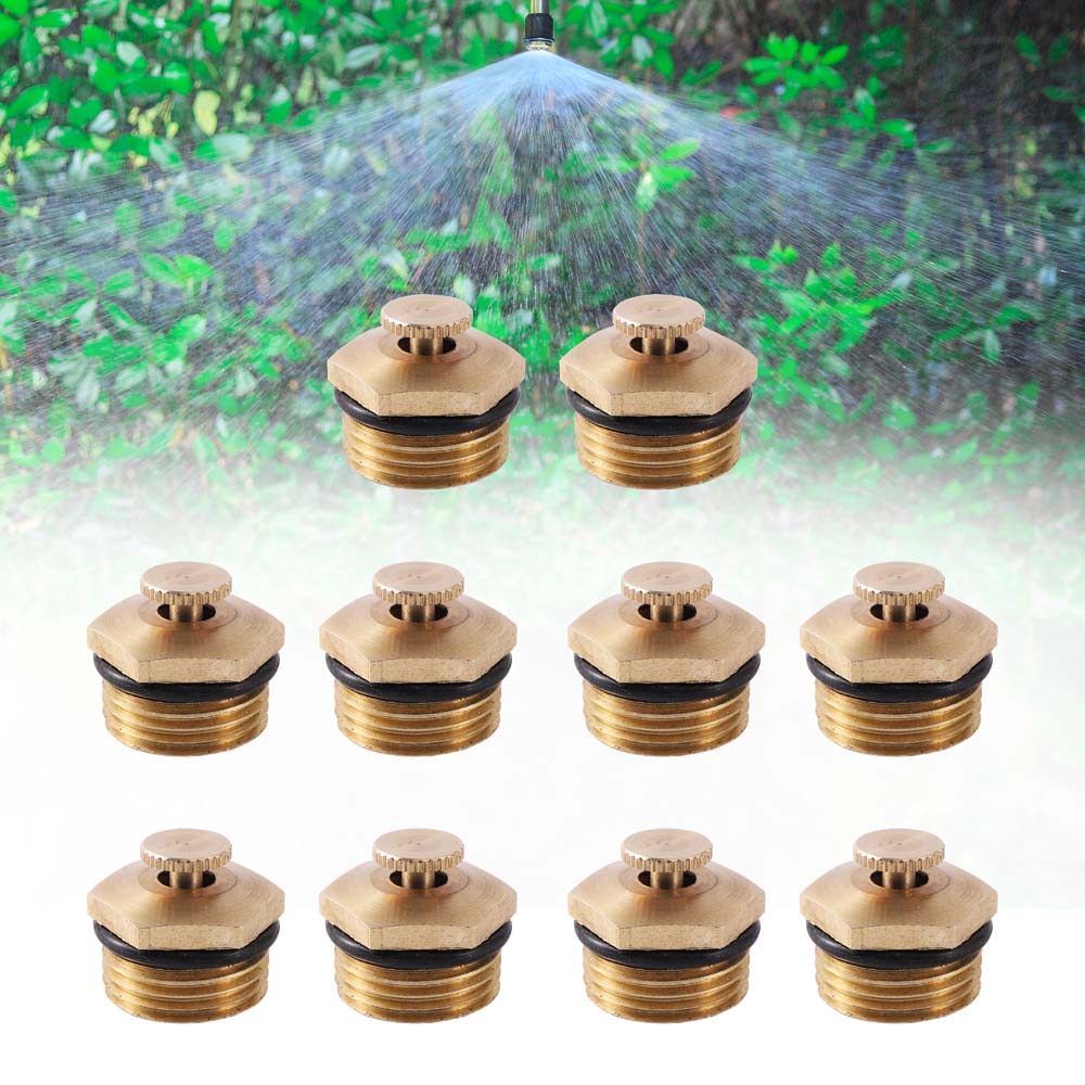 10Pcs HIGH QUALITY 360 Degree Misting Sprinkler 1/2"Copper Garden ...