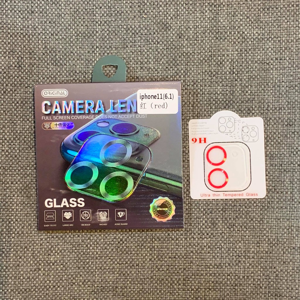 iPhone 11 Back Camera clear lens protector thin glass with Red circle ...