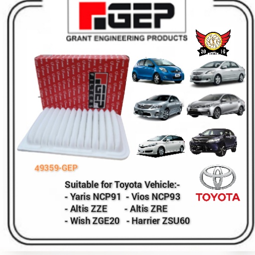 GEP - Toyota Vios NCP93 / Altis ZZE - ZRE / Yaris NCP91 / Wish ZGE20 ...