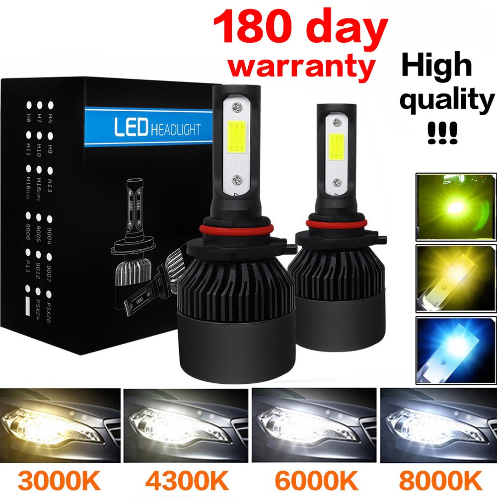 [Quality upgrade]1 Pair LED Car Headlight 10000LM Auto LED Headlight H4 H1 H7 H8 H9 H11 H16 9005 ...