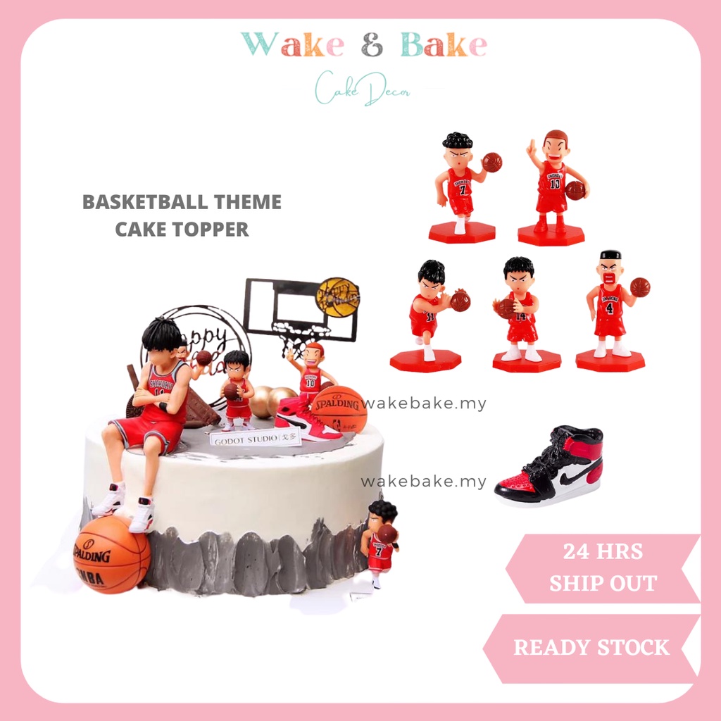 Basketball Theme Slam Dunk Cake Topper Cake Decoration 灌篮高手 篮球队 ...