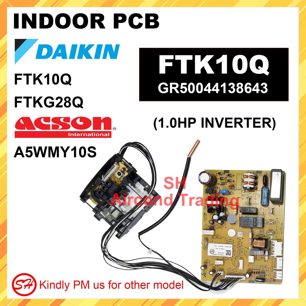 ORIGINAL DAIKIN INDOOR PC BOARD PCB (INVERTER) R32 R410A FTK10/15/20 ...