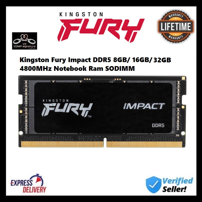 Kingston Fury Impact DDR5 8GB/ 16GB/ 32GB 4800MHz Notebook Ram SODIMM | Shopee Malaysia