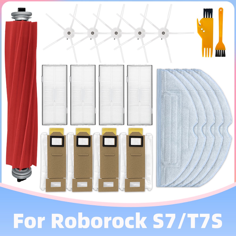 Roborock S7 Accessories of Mop Rag Dust Bag Hepa Filter Side Brush ...