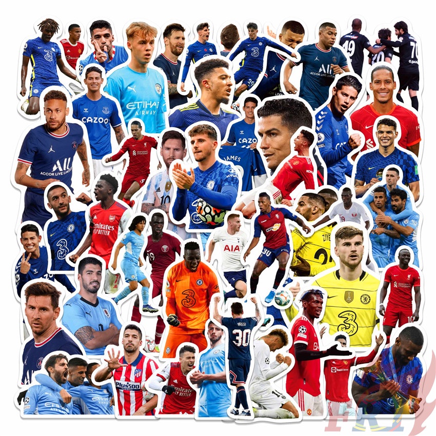 100Pcs/Set Football Superstar Series A Stickers DIY Fashion Waterproof ...