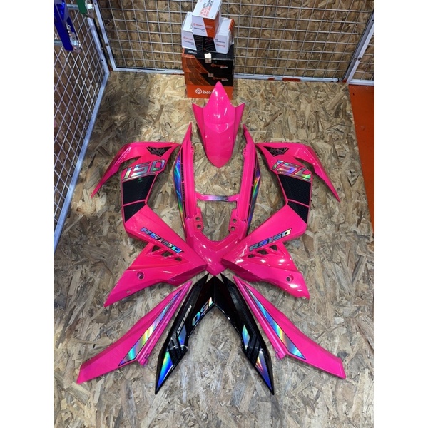 COVERSET LOTUS PINK BLACK RAINBOW CARBON HONDA RS V1-V2 | Shopee Malaysia
