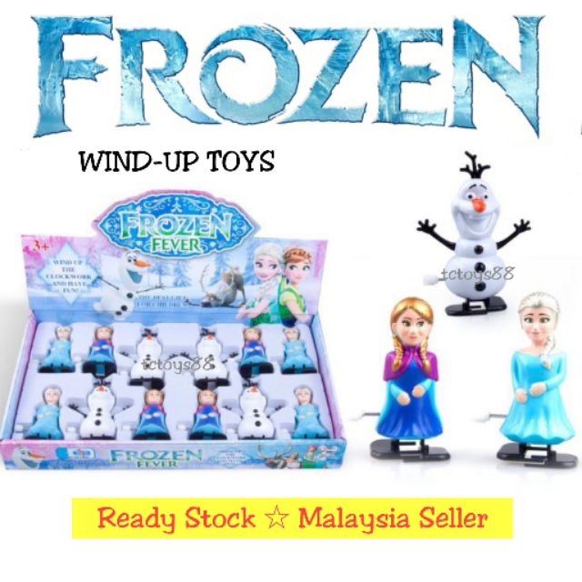 ☆OFFER☆ 3 PCS SET FROZEN WIND UP TOY ELSA ANNA OLAF TOYS READY STOCK ...