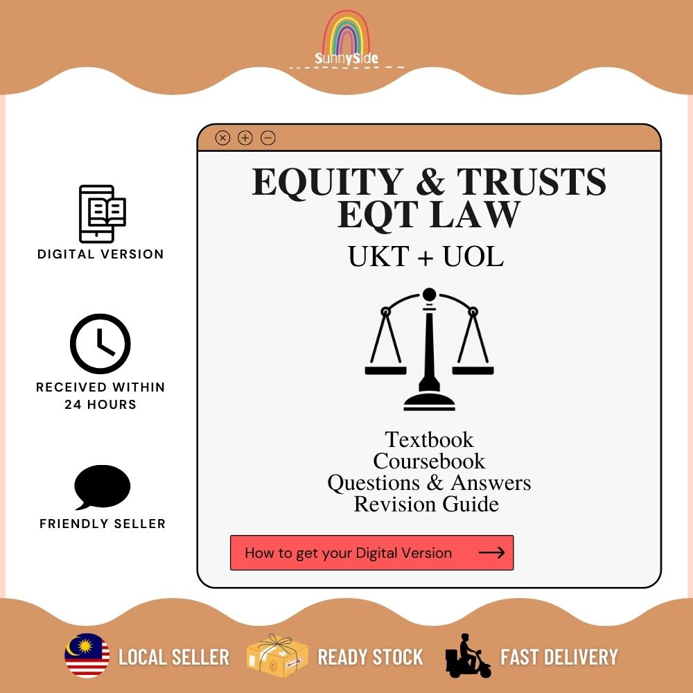 [DIGITAL VERSION] Equity & Trusts EQT Law LLB UKT UOL Textbook ...