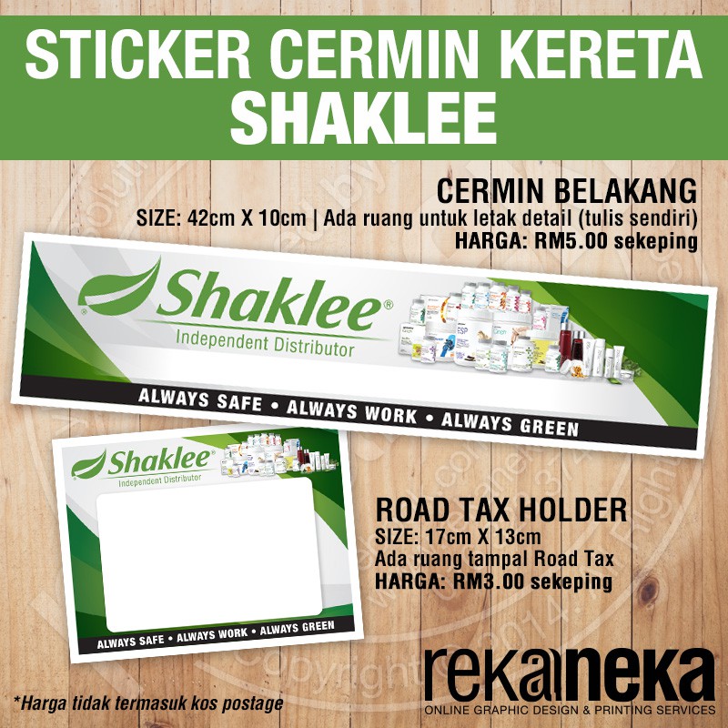 (CS) Car Sticker - SHAKLEE | Shopee Malaysia