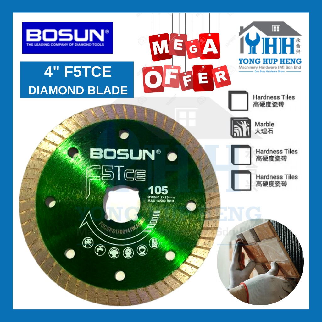 BOSUN Original B04- F5TCE (Ceramic) 4" (105mm) Diamond Cutting Wheel ...