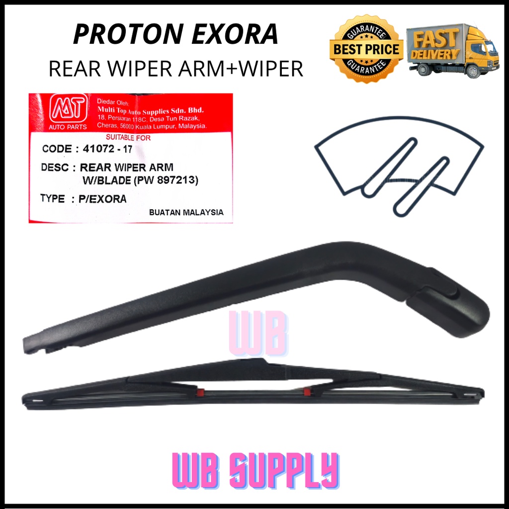【Proton】PROTON EXORA Rear Wiper Arm + Wiper (OEM) Car Rear Viper Arm ...