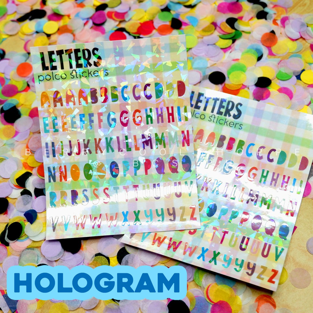 Letters Cut-out Easy Peel-Off Laminated Sticker Pack | Shopee Malaysia
