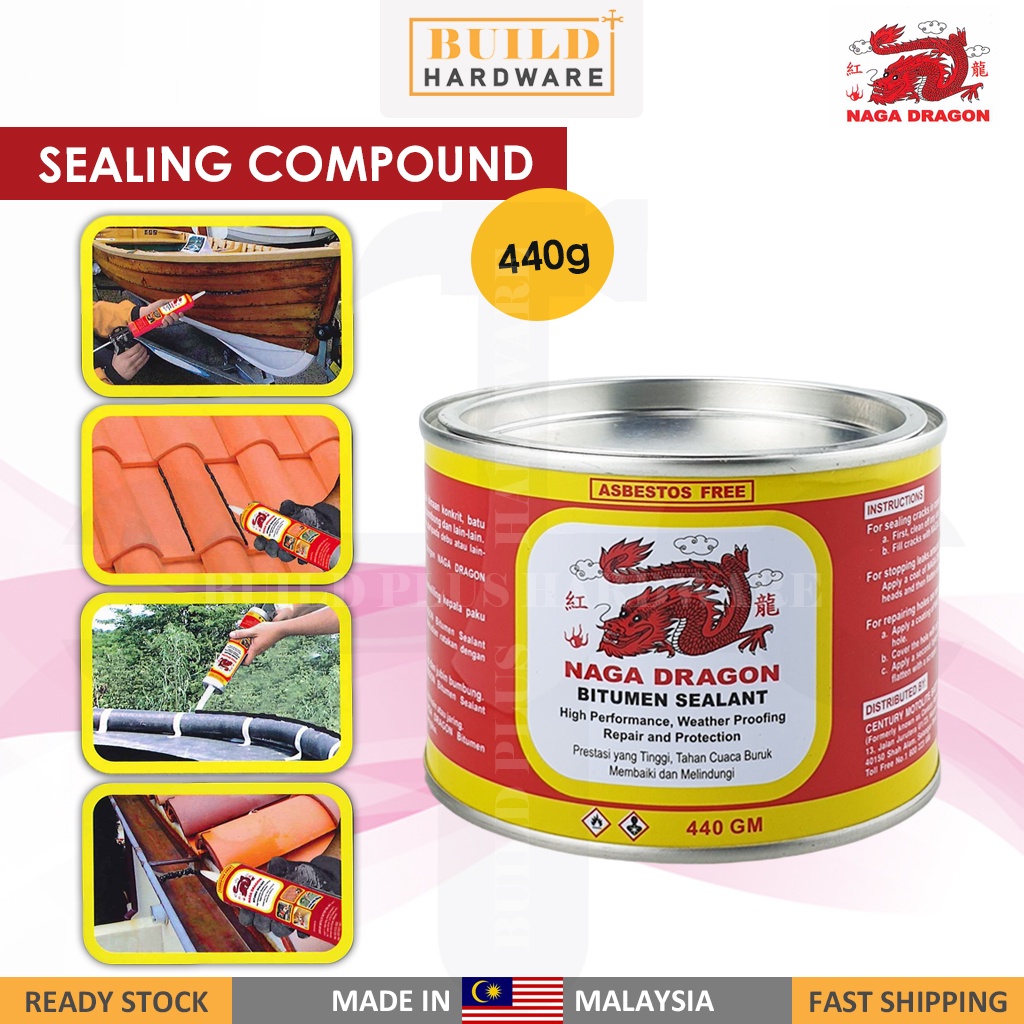 NAGA DRAGON Sealing Compound 440g Bituminous Compound Bitumen Kompaun ...