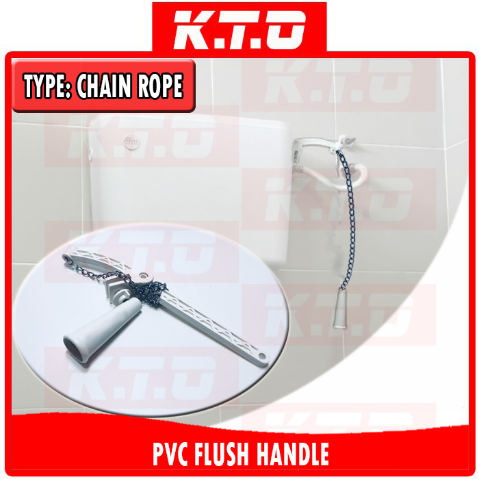 HIGH LEVEL CISTERN TOILET TANK FLUSH HANDLE with CHAIN ROPE / NYLON ...