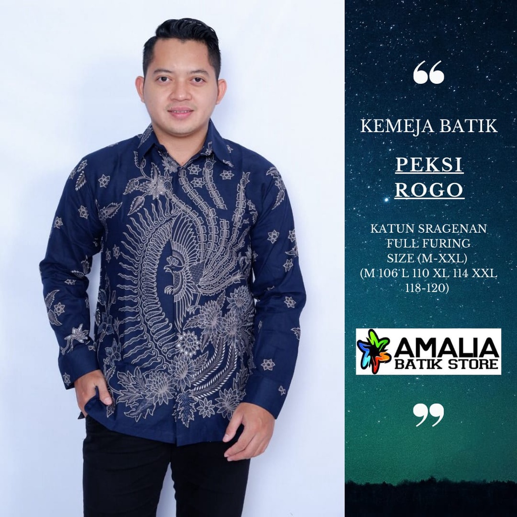 KEMEJA Best Selling!! Rogo Shirt Top Batik Full Tricot by Batik Amalia ...