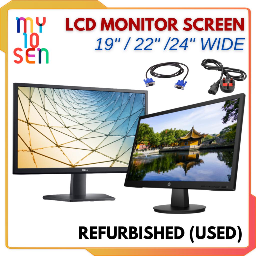 LCD Display 19" 22" Wide screen LED Monitor HP Dell Lenovo Philips with ...