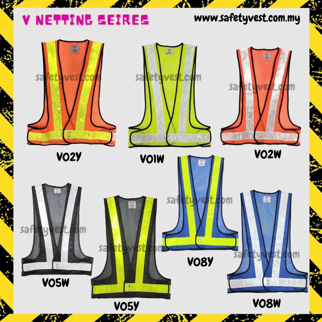 SAFETY VEST V NETTING SERIES - MULTI COLOUR | Shopee Malaysia