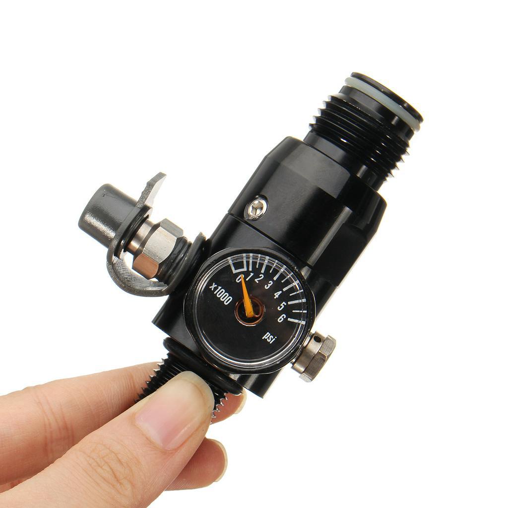 Black Paintball Valve Regulator Input 4500psi HPA Air Tank Regulator ...