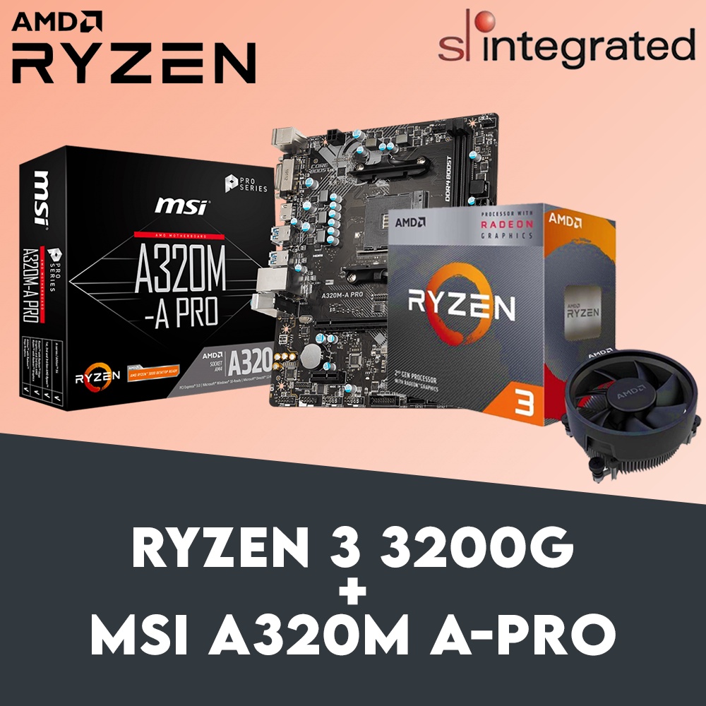 Ryzen 3 3200G with MSI A320M A-PRO Combo Bundle | Shopee Malaysia