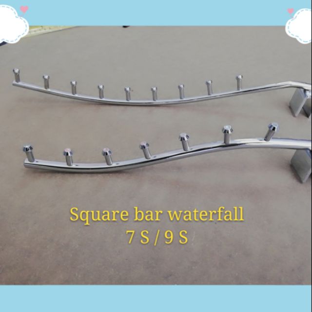 Square bar waterfall (Chrome)x 5pcs per pack | Shopee Malaysia