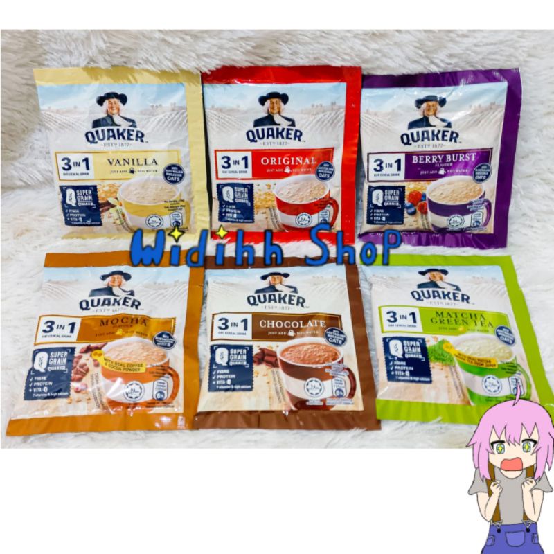 Quaker 3 in 1 Malaysia / Quaker 3in1 Chocolate / Vanilla / Berry Burst ...
