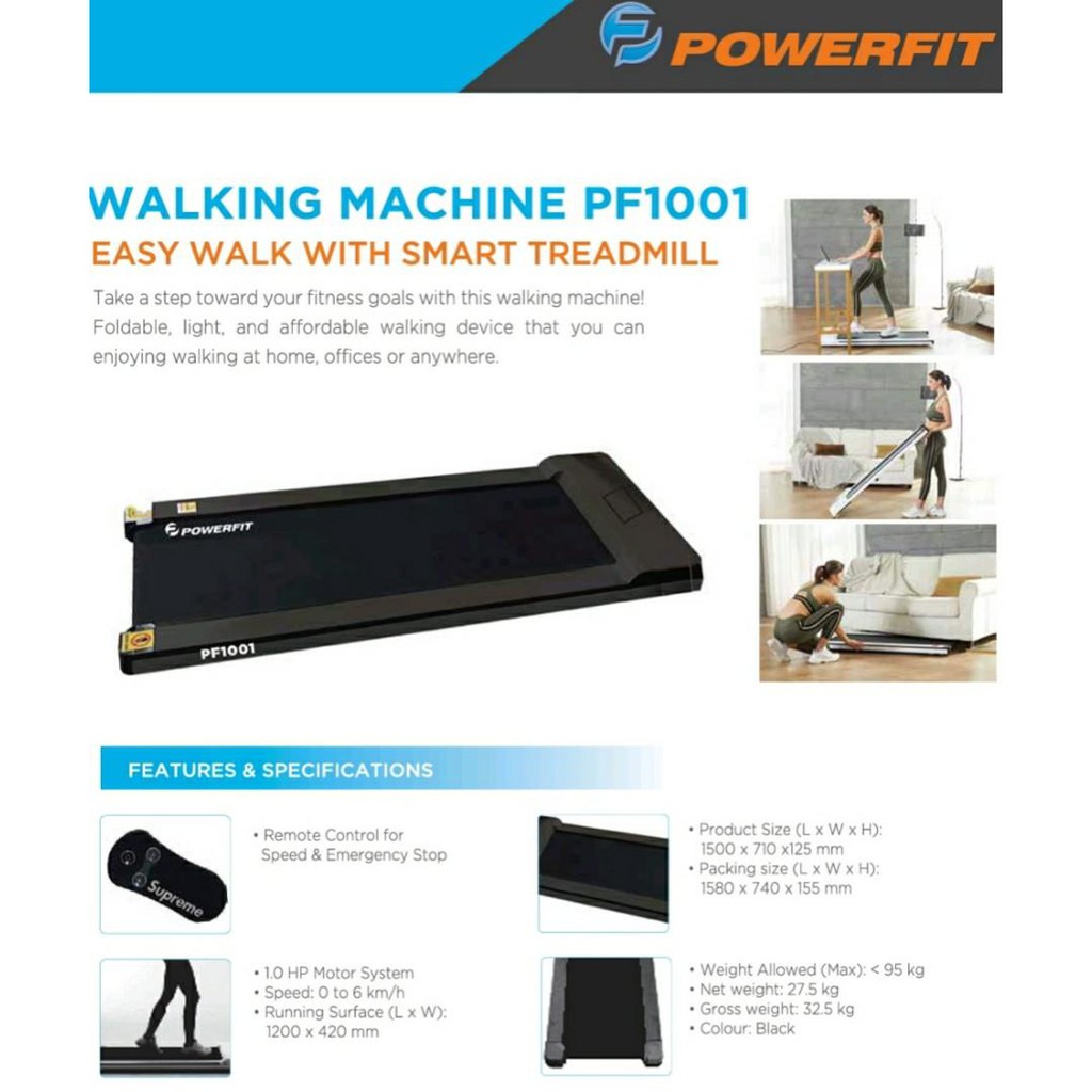 United Lifestyle: POWERFIT Walking Treadmill (READY STOCK!!) | Shopee ...