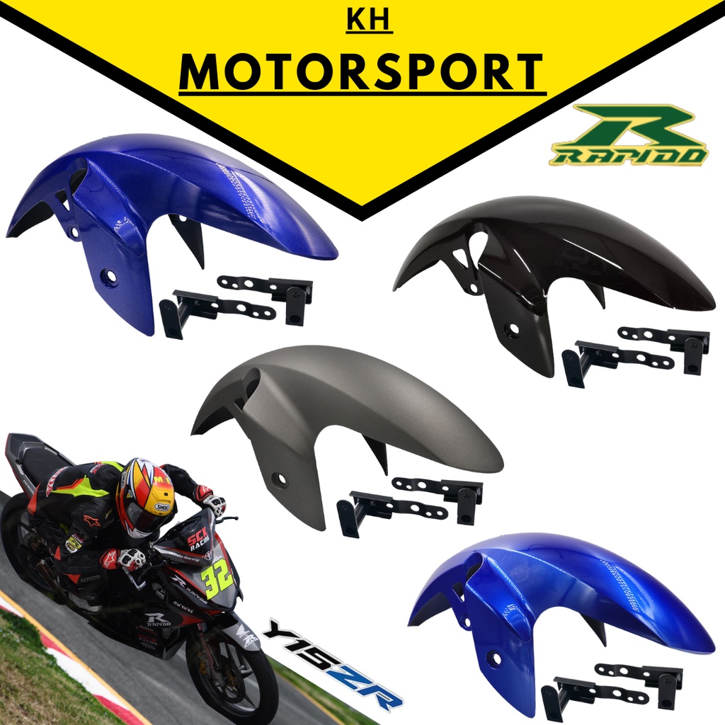 RAPIDO YAMAHA Y15ZR MUDGUARD FRONT FENDER V2 WITH BRACKET SET TO COVERT Y15ZR V1 TO V2 | Shopee ...