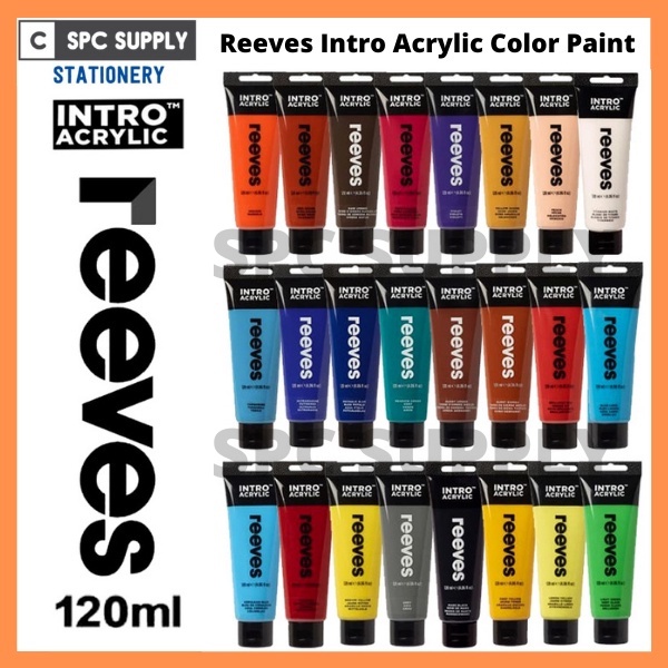 Reeves Intro Acrylic Colour Paint 100ML & 120ML / Colour Chart / Art ...