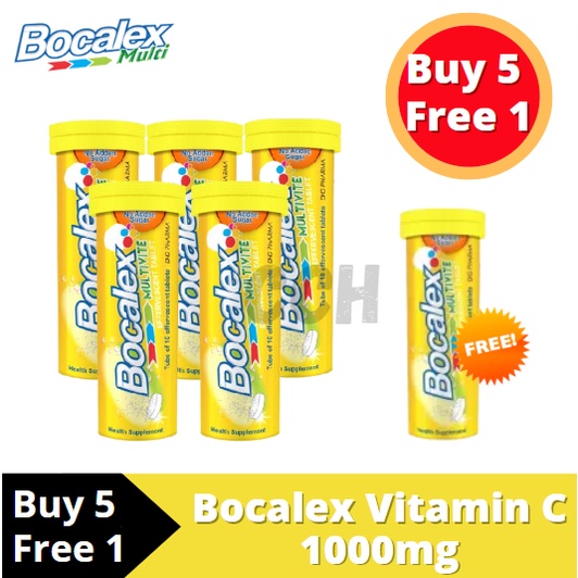 Bocalex Multivite Effervescent Tablet - 10's/ Buy 5 Free 1 | Shopee ...