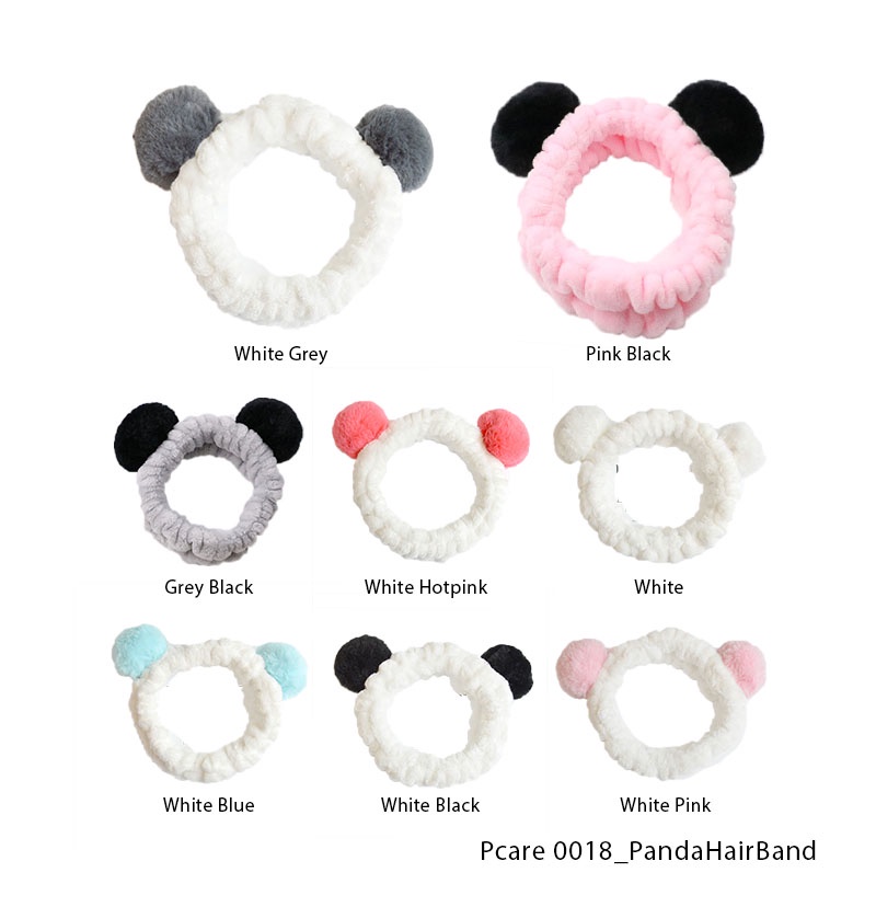 Korea Women Panda Headband Washing Crochet Cute Panda Hairband Makeup ...