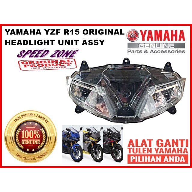 YAMAHA YZF R15 ORIGINAL HEADLIGHT UINIT / LAMPU DEPAN / YZF155 /100% ...