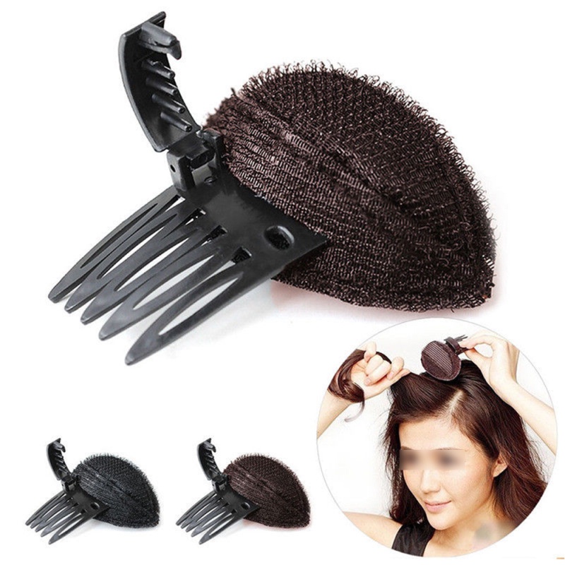 Forehead Velcro Hair Pad Fluffy Puff Sponge Pad Clip Comb Insert Hair ...