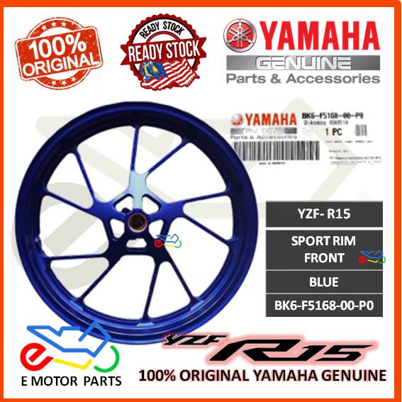 R15 SPORT RIM CAST WHEEL RIM R15 VVA R3 BLUE BLACK FRONT RIM DEPAN ...