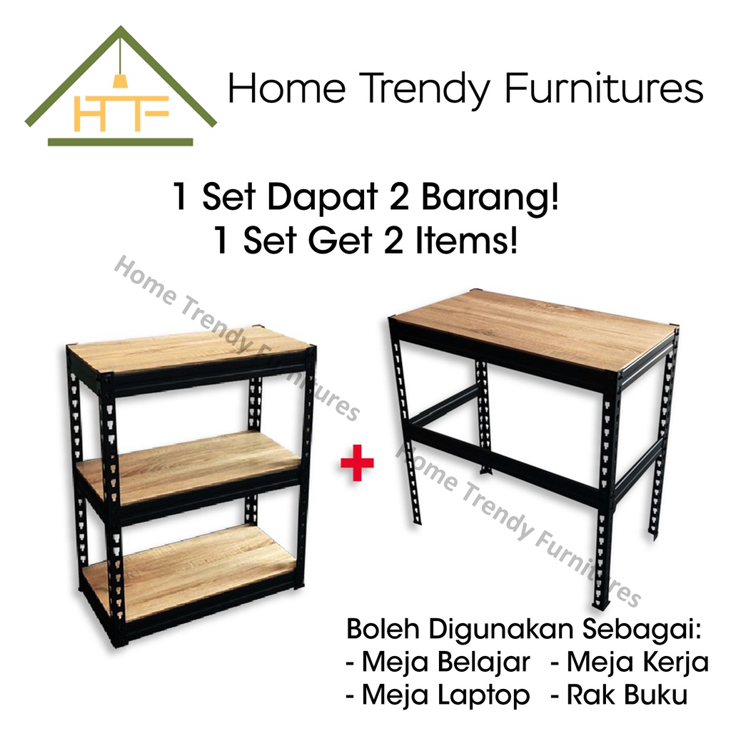 Industrial Study Table / Work Desk / Study Desk / Self Assembled ...